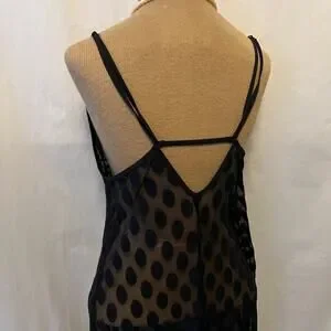 unknown | Intimates & Sleepwear | Black Lace Sheer Maxi Nightgown See ...